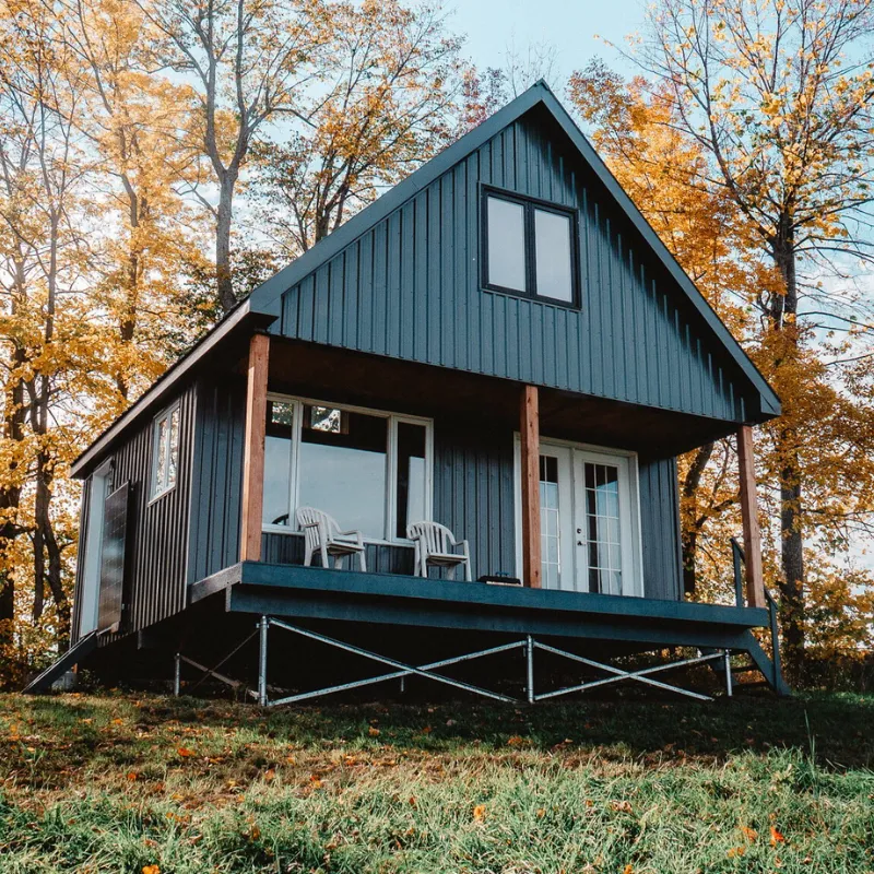 Fondation sur pieux vissés : Chalet - Pieux Vistech